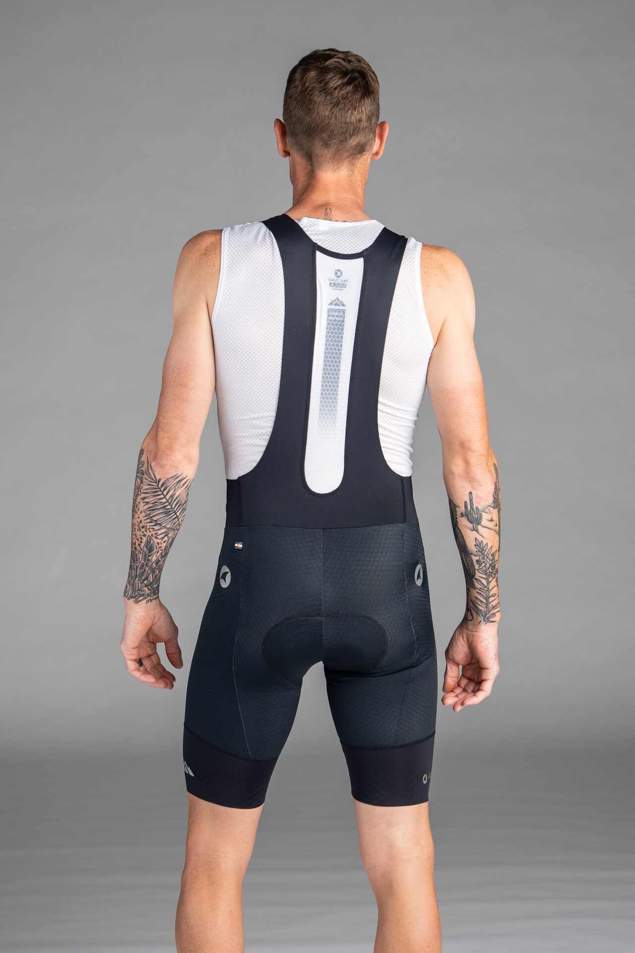 Men's Compression Cycling Bibs | Black Long-Distance Bibs | Pactimo