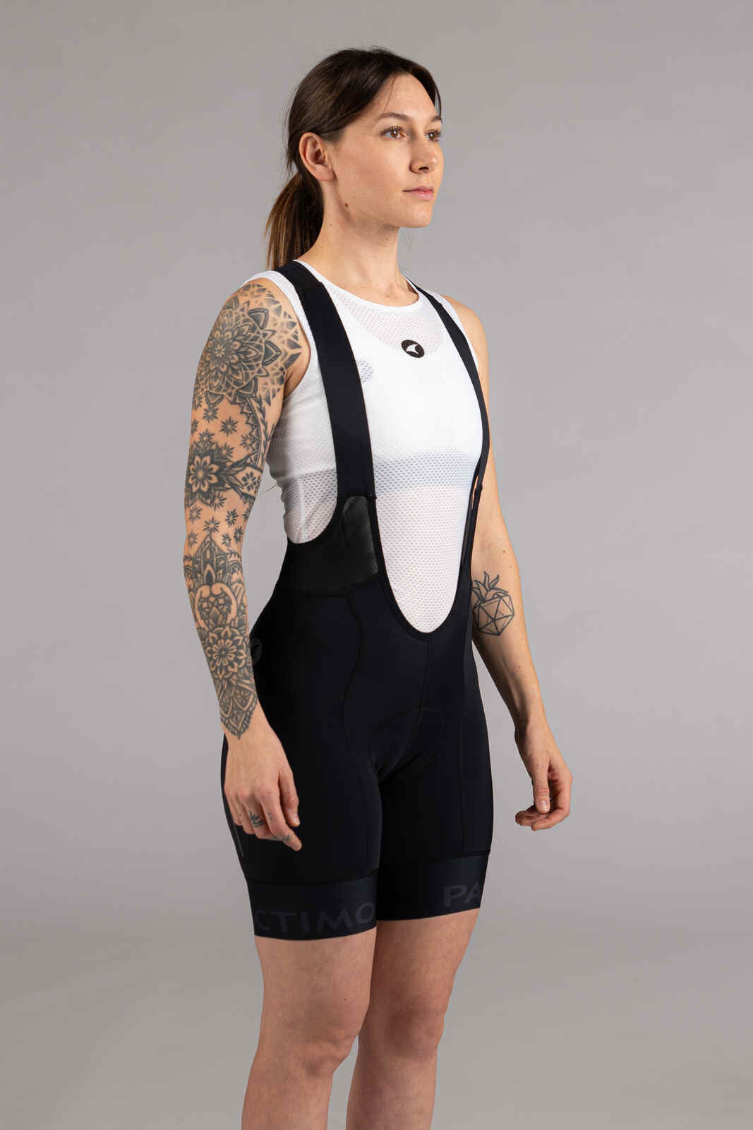 Women's Black Long Distance Cycling Bibs | Ascent Pro | Pactimo