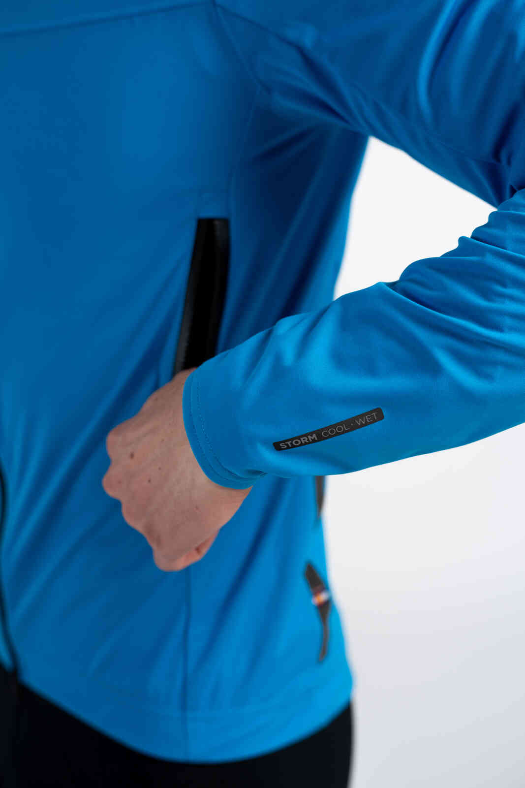 Men's Cool Weather Blue Cycling Jacket | Water-Resistant | Pactimo