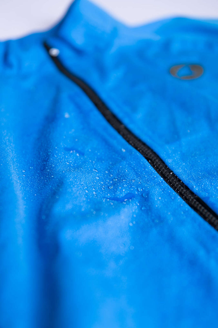 Men's Blue Packable Waterproof Cycling Rain Jacket | Pactimo