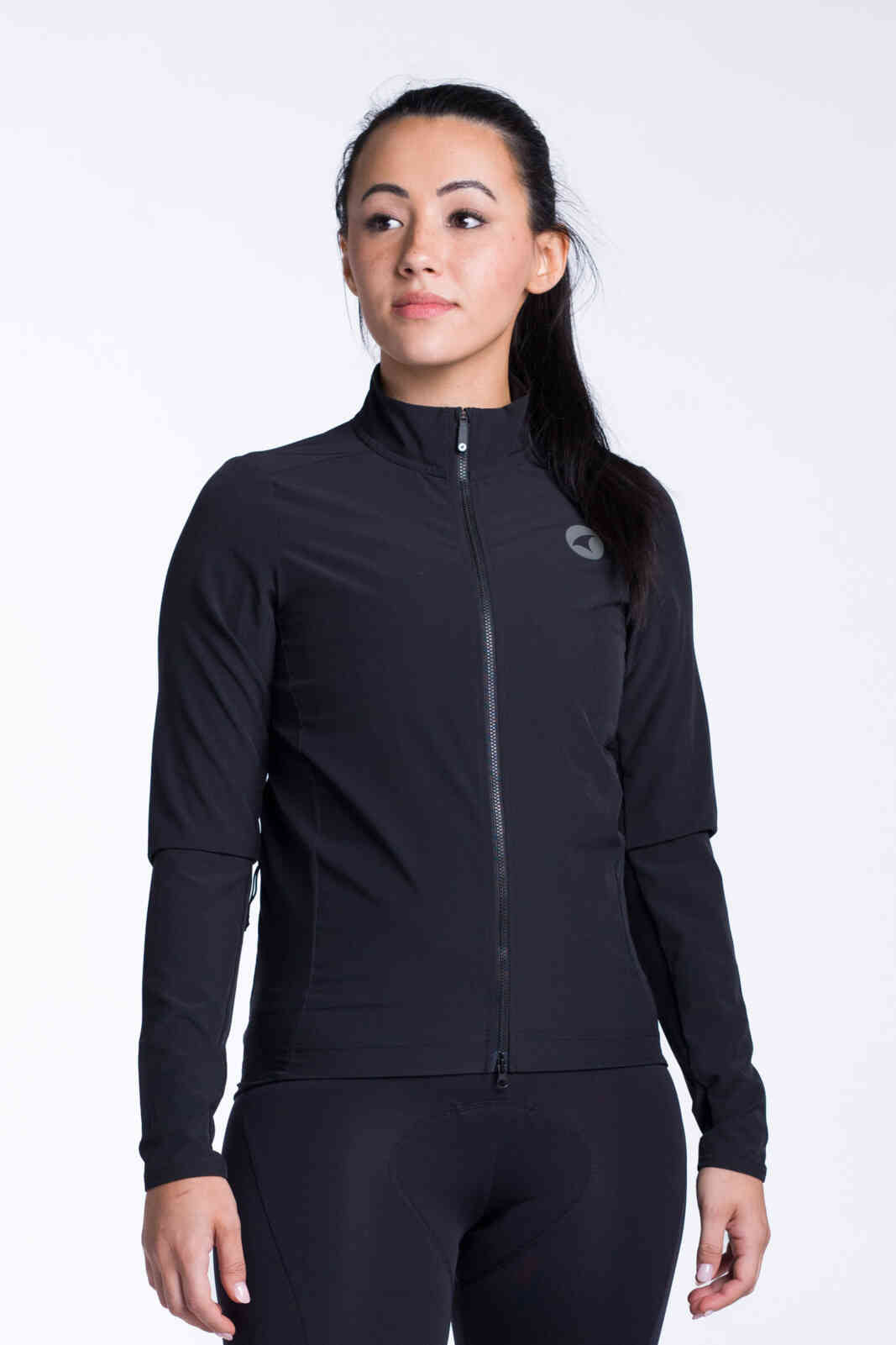 Women's Black Cycling Jacket | Wind & Water Resistant | Pactimo